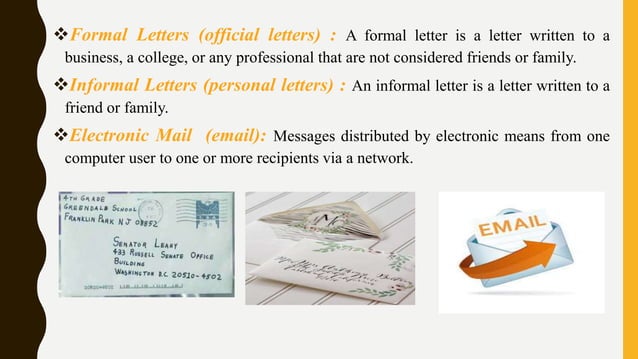 ENGLISH CORRESPONDENCE KINDS OF LETTERS | PPTX