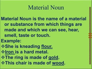 Material Noun Examples
