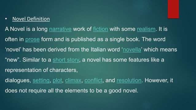 Kinds of novel | PPT