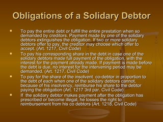 Kinds of judicial obligation | PPT