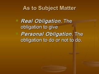 Kinds of judicial obligation | PPT