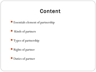 Kinds of partners | PPT