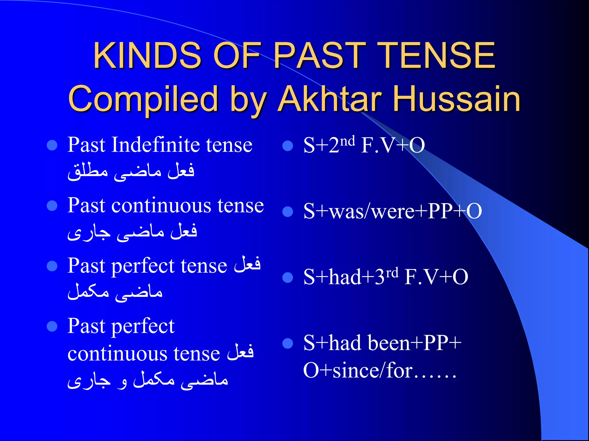 Kinds of past tense | PDF