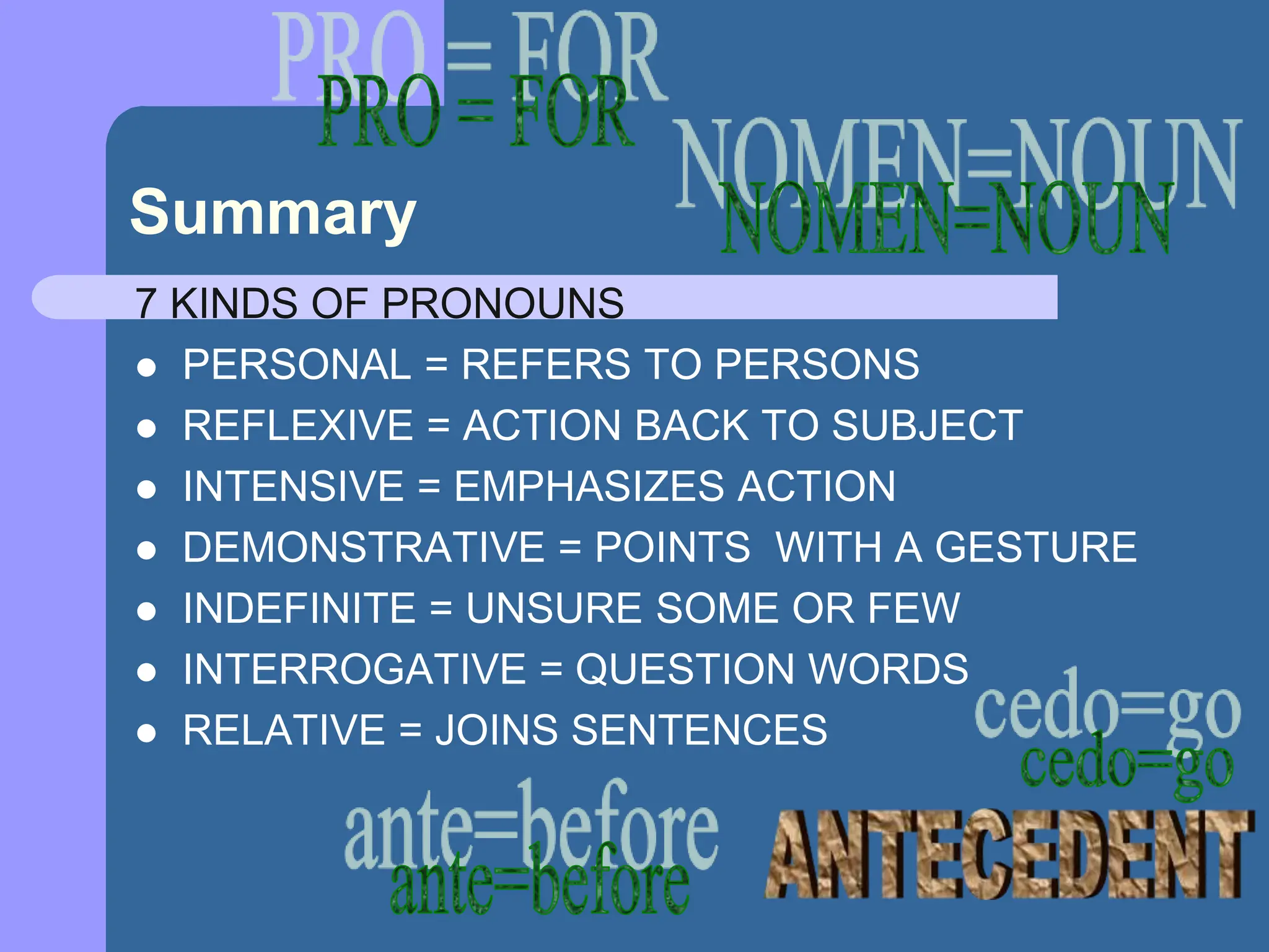 KINDS OF PRONOUNS GRADE 8 SECOND QUARTER.ppt