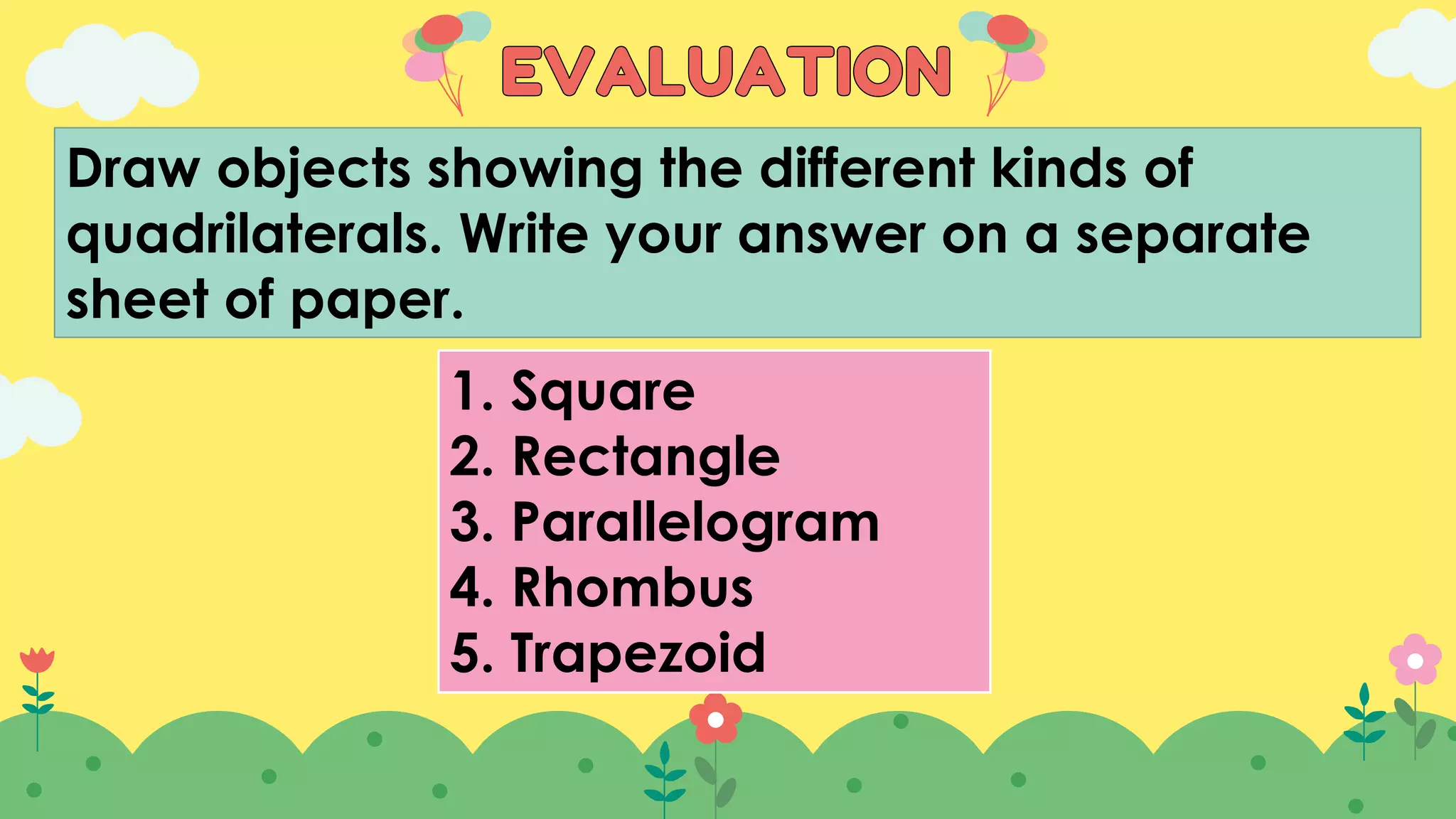 GRADE 4: KINDS OF QUADRILATERALS | PPTX