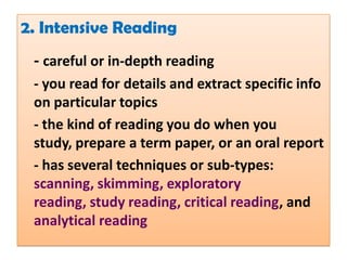 Kinds of reading | PPTX