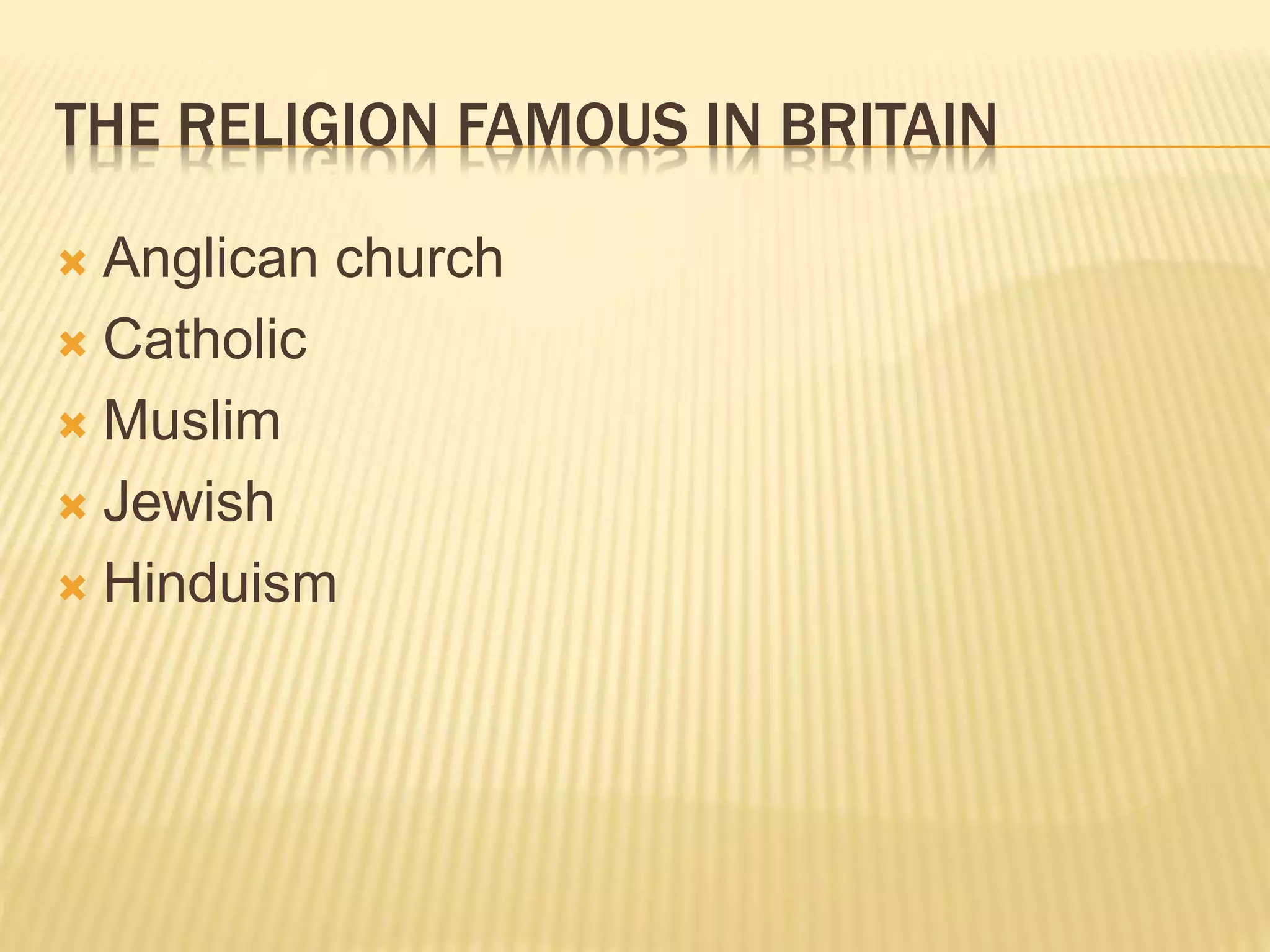 Religions in United Kingdom | PPTX