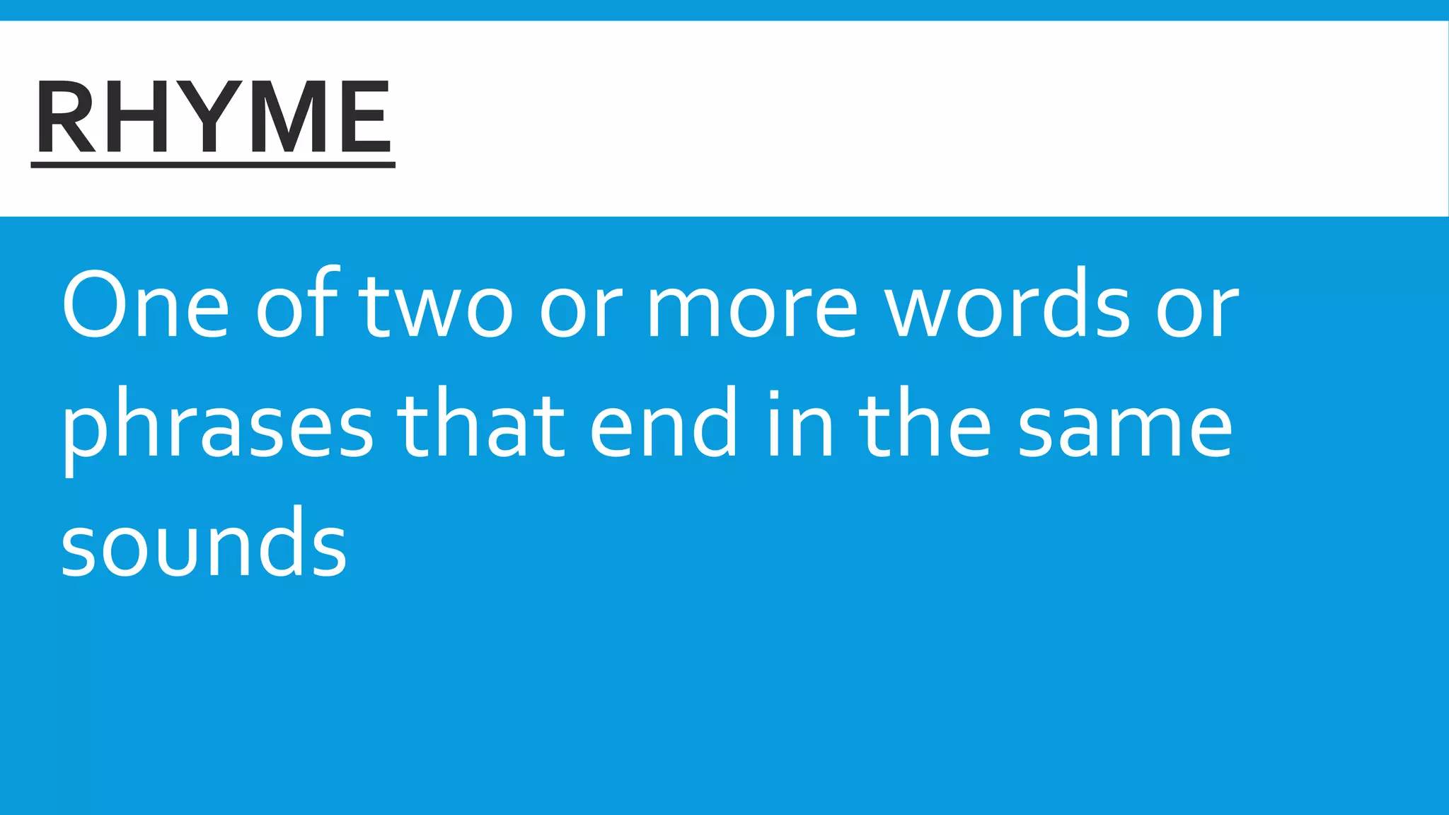 Kinds of rhyme and sounds in poetry | PPTX