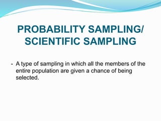 Kinds of sampling | PPTX | Science