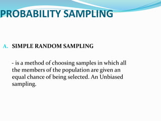 Kinds of sampling | PPTX | Science