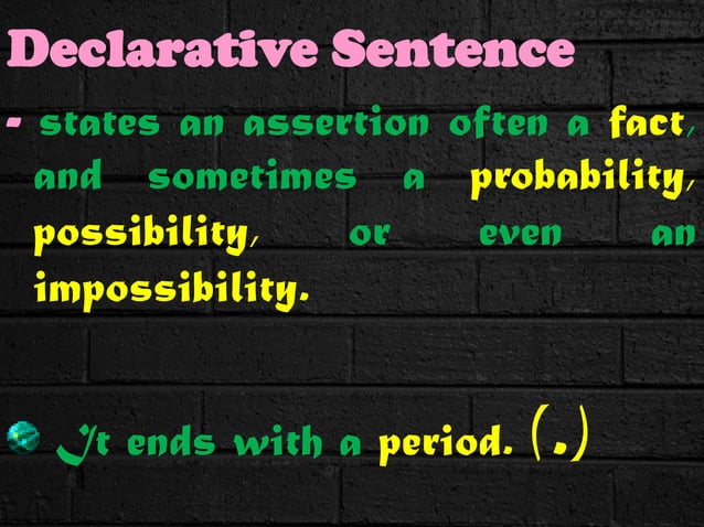 Kinds of sentence according to function | PPTX