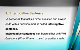 Kinds of sentence | PPTX