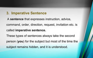 Kinds of sentence | PPTX