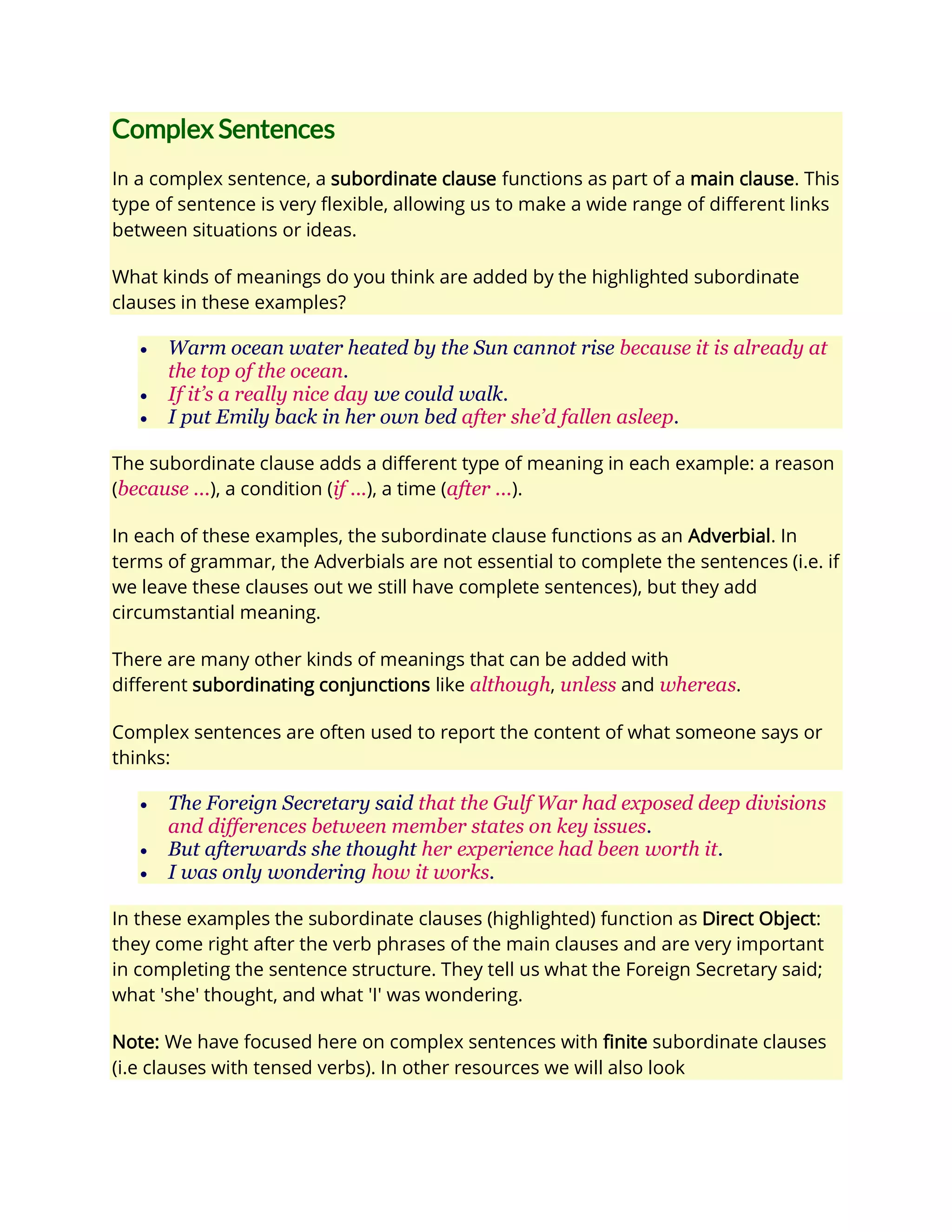 Kinds of sentence | PDF