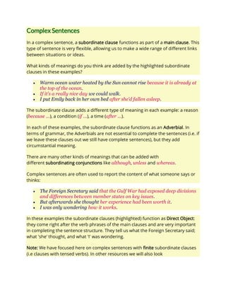 Kinds of sentence | PDF