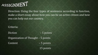 Kinds of Sentences | PPTX