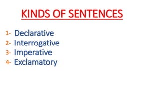 Kinds of sentences | PPT