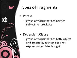 Kinds of Sentences according to Structure | PPT