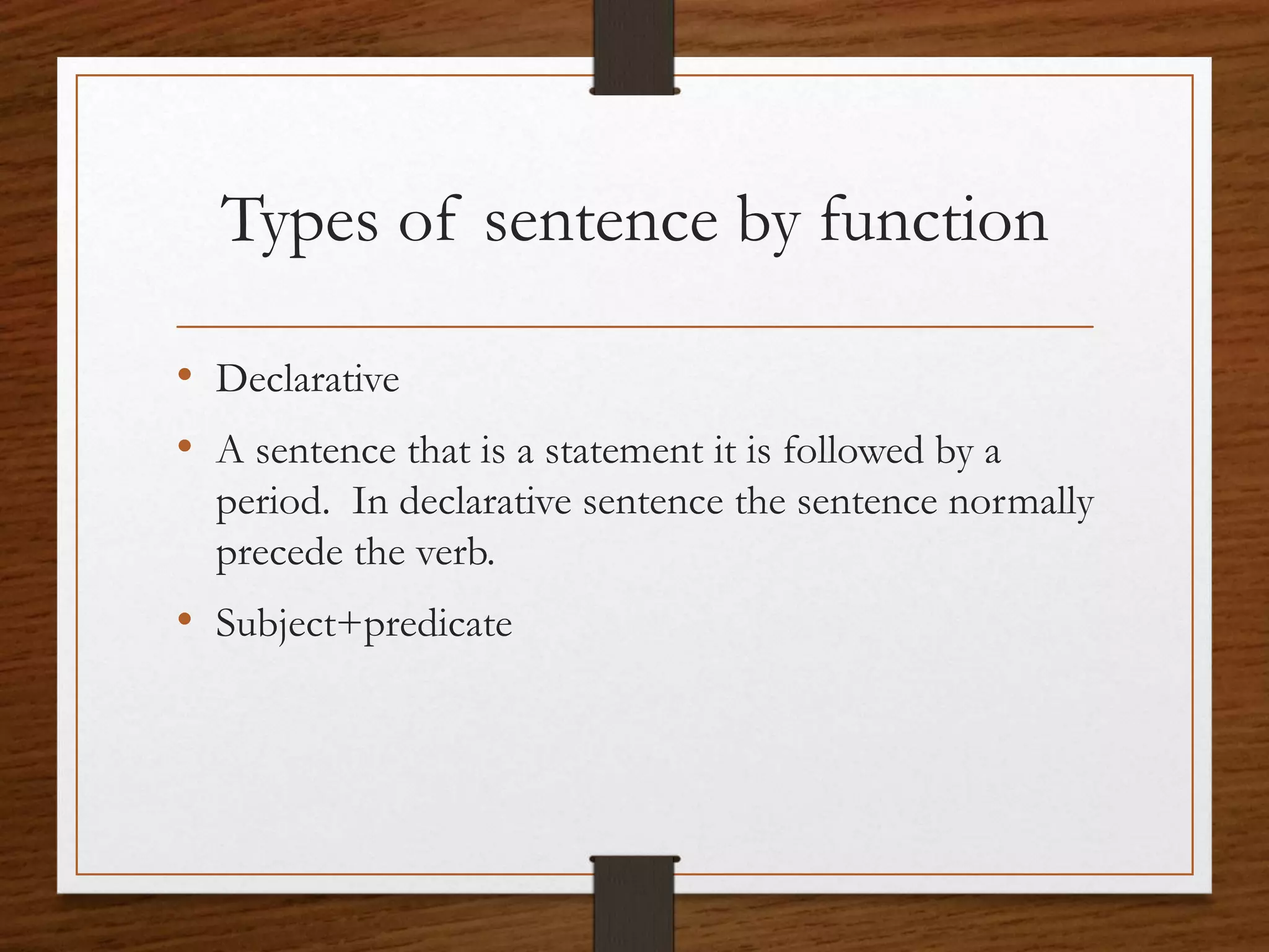Kinds of sentences by function | PPT