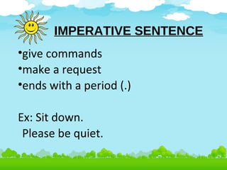 Kinds of sentences(d and i) | PPT