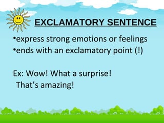 Kinds of sentences(d and i) | PPT