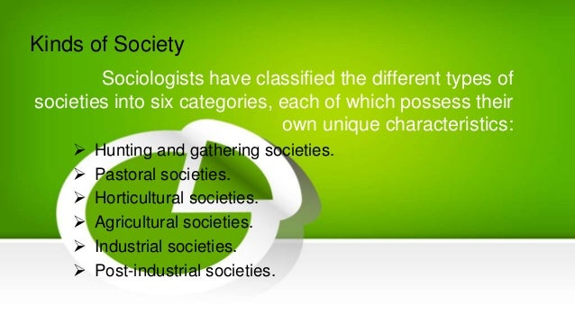 Kinds of society