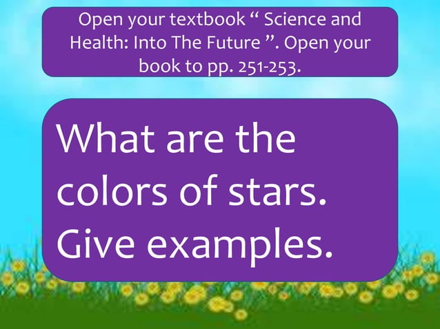 Kinds of stars according to color- Grade Six Science | PPTX | Space and ...