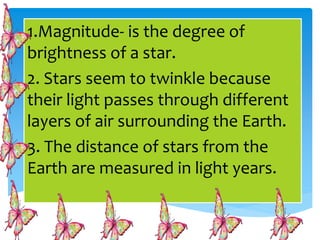 Kinds of stars according to color- Grade Six Science | PPTX