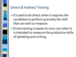 Kinds of testing (2nd) | PPT