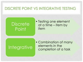 Kinds of tests and testing | PPTX