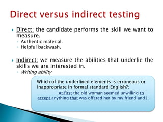 Kinds of Tests and Testing | PPT