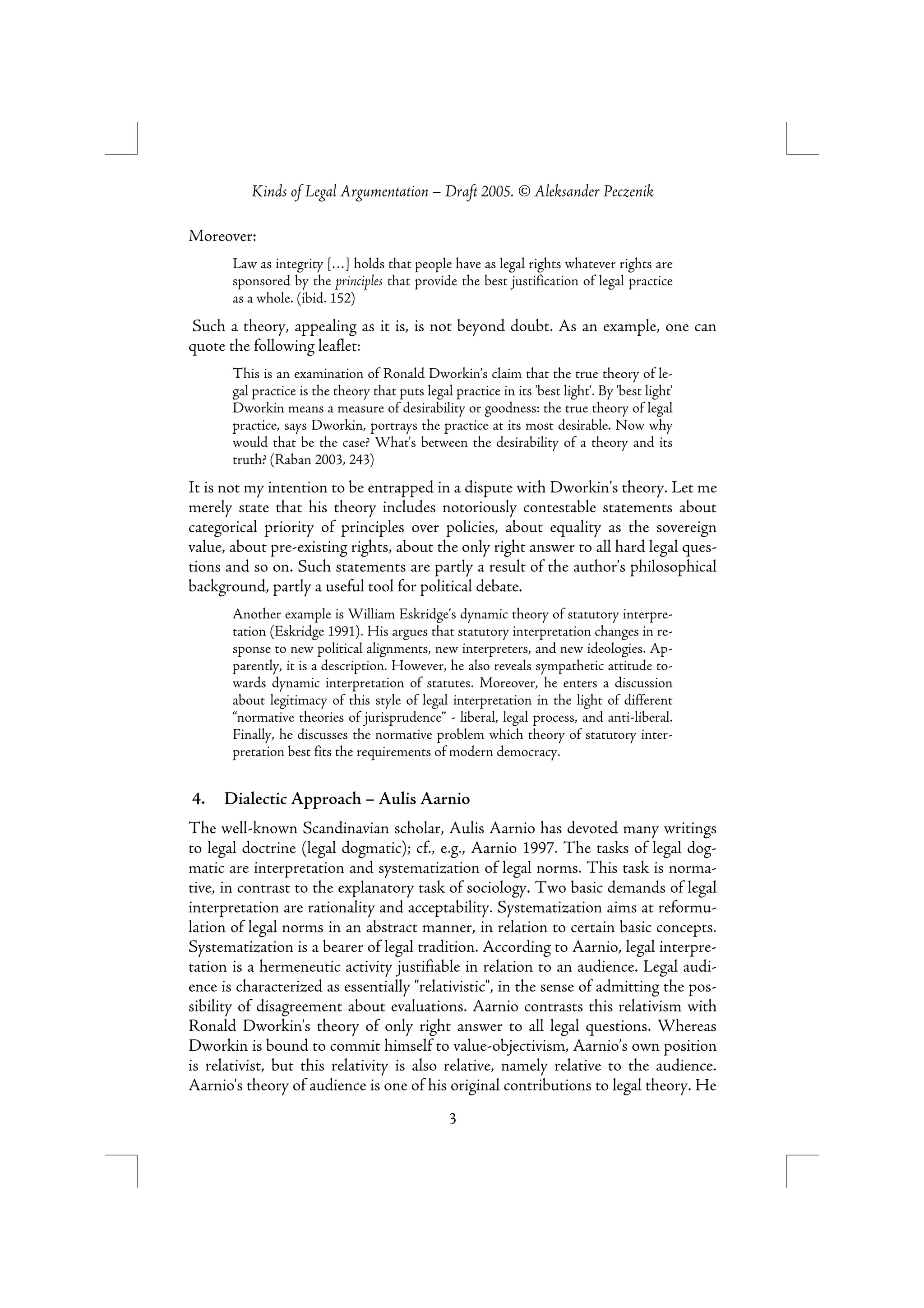 Kinds Of Theory Of Legal Argumentation | PDF | Law