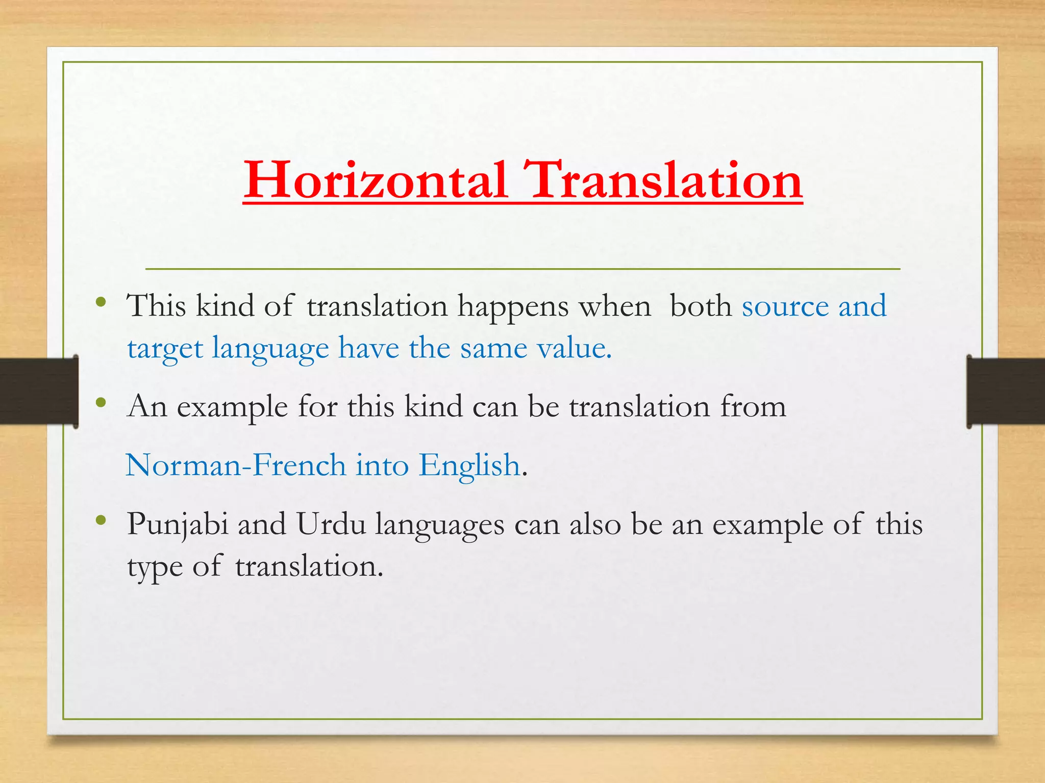 Kinds of translation | PPTX