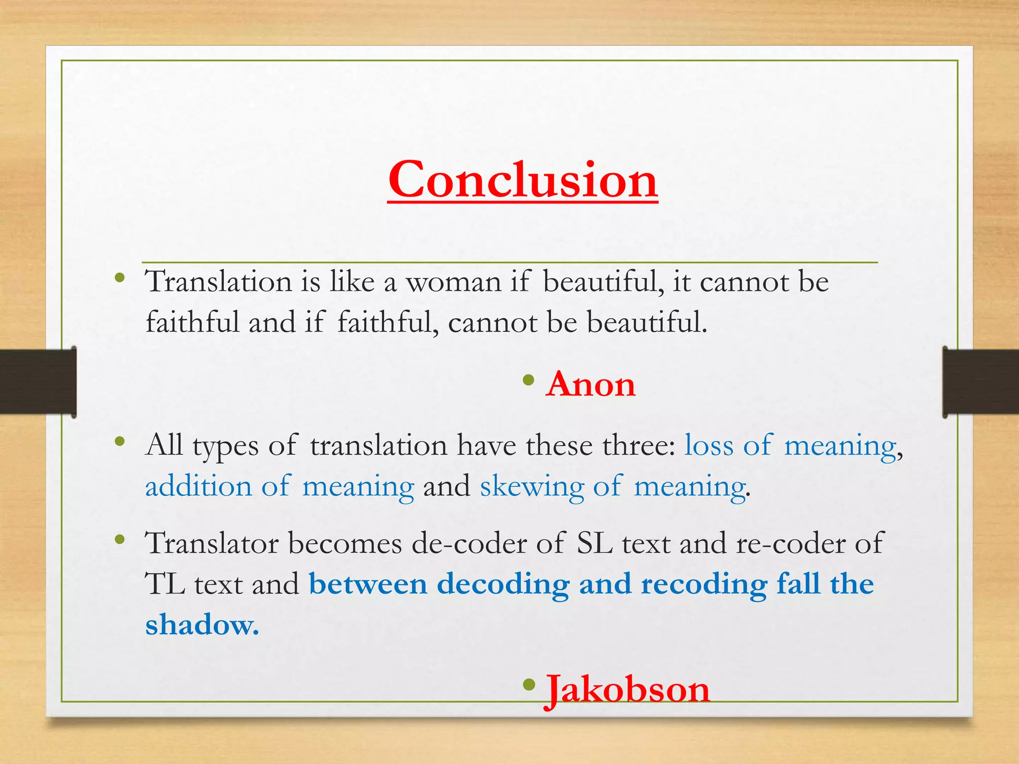 Kinds of translation | PPTX
