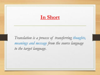 Kinds of translation | PPTX