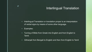 Kinds of translation kasturi | PPTX