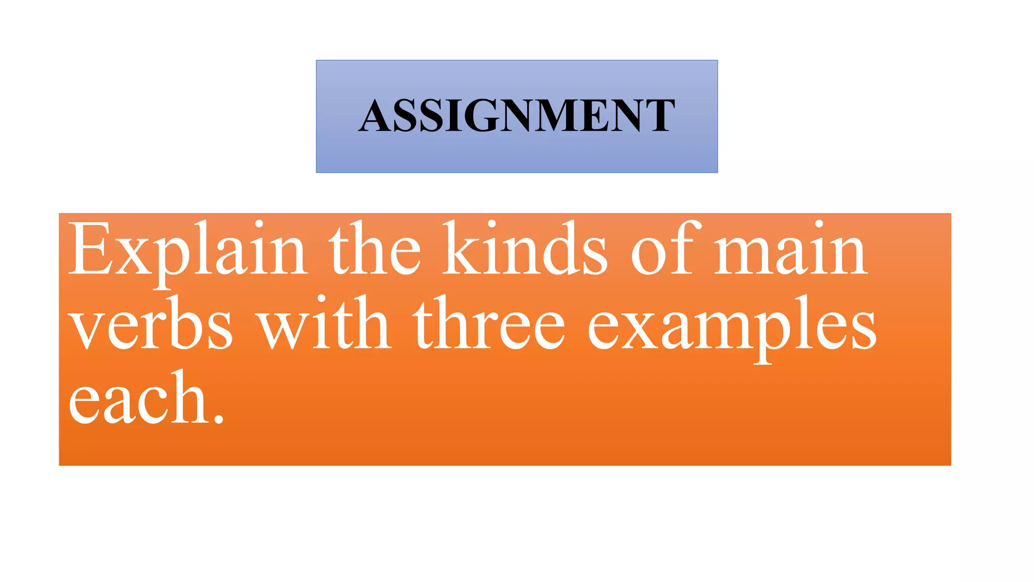 Kinds of verbs | PPTX