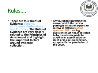 Types of witness and rules for giving evidences | PPTX