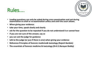 Types of witness and rules for giving evidences | PPTX