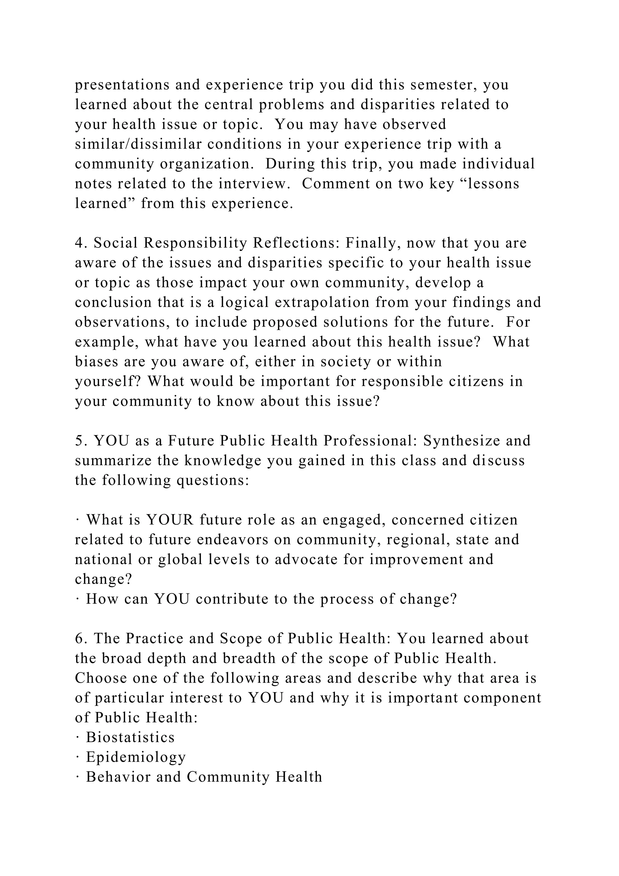 KINE 2350 Signature Assignment Part IV Final Reflection PaperAs.docx