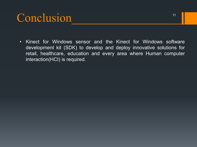 Microsoft Kinect for Human-Computer Interaction | PPT