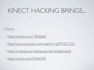 Kinect Workshop Part 1/2 | PPT