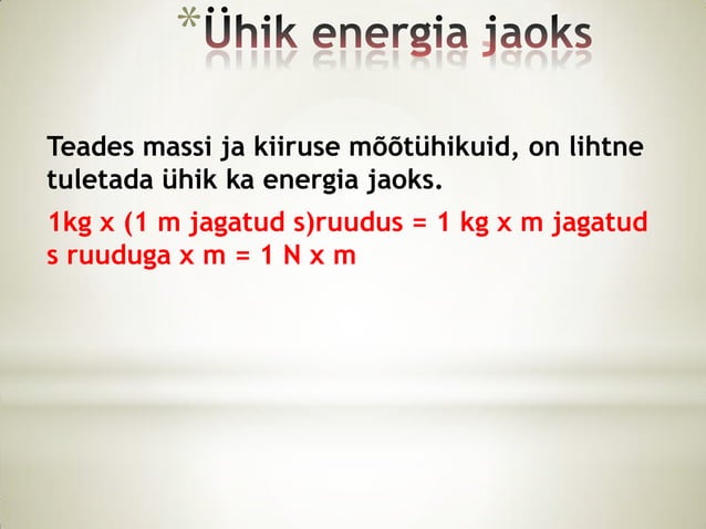 Kineetiline energia | PPTX