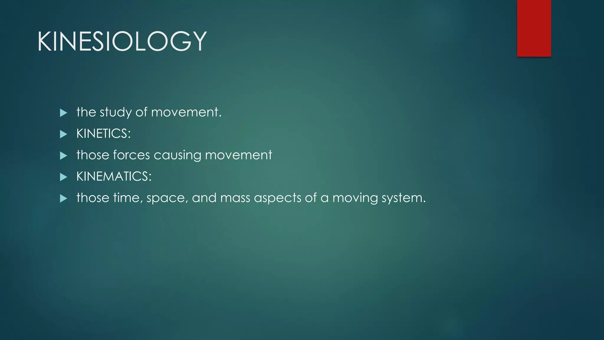 introduction to kinesiology | PDF