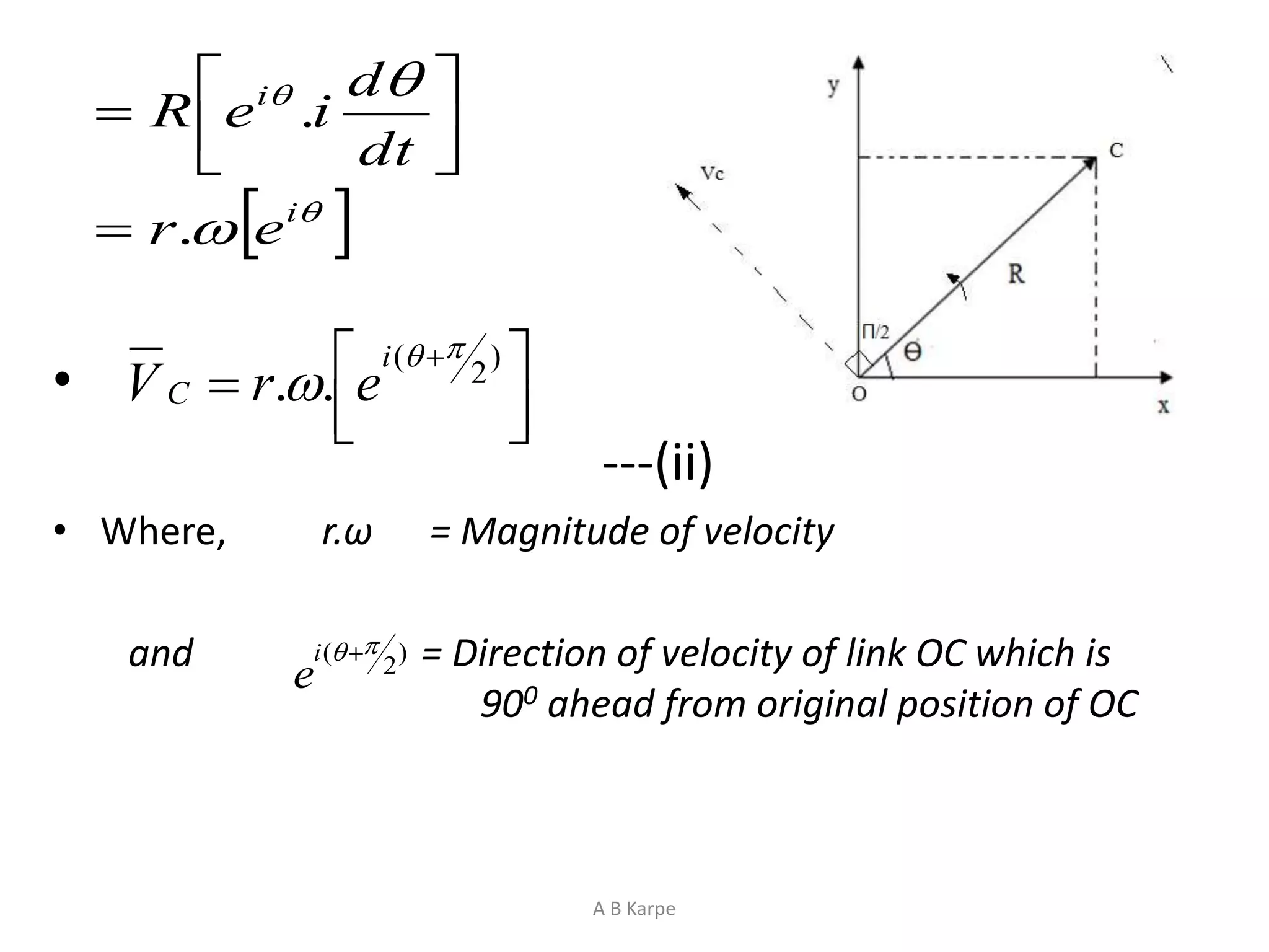 Kinematic analysis of mechanisms analytical methods | PPTX
