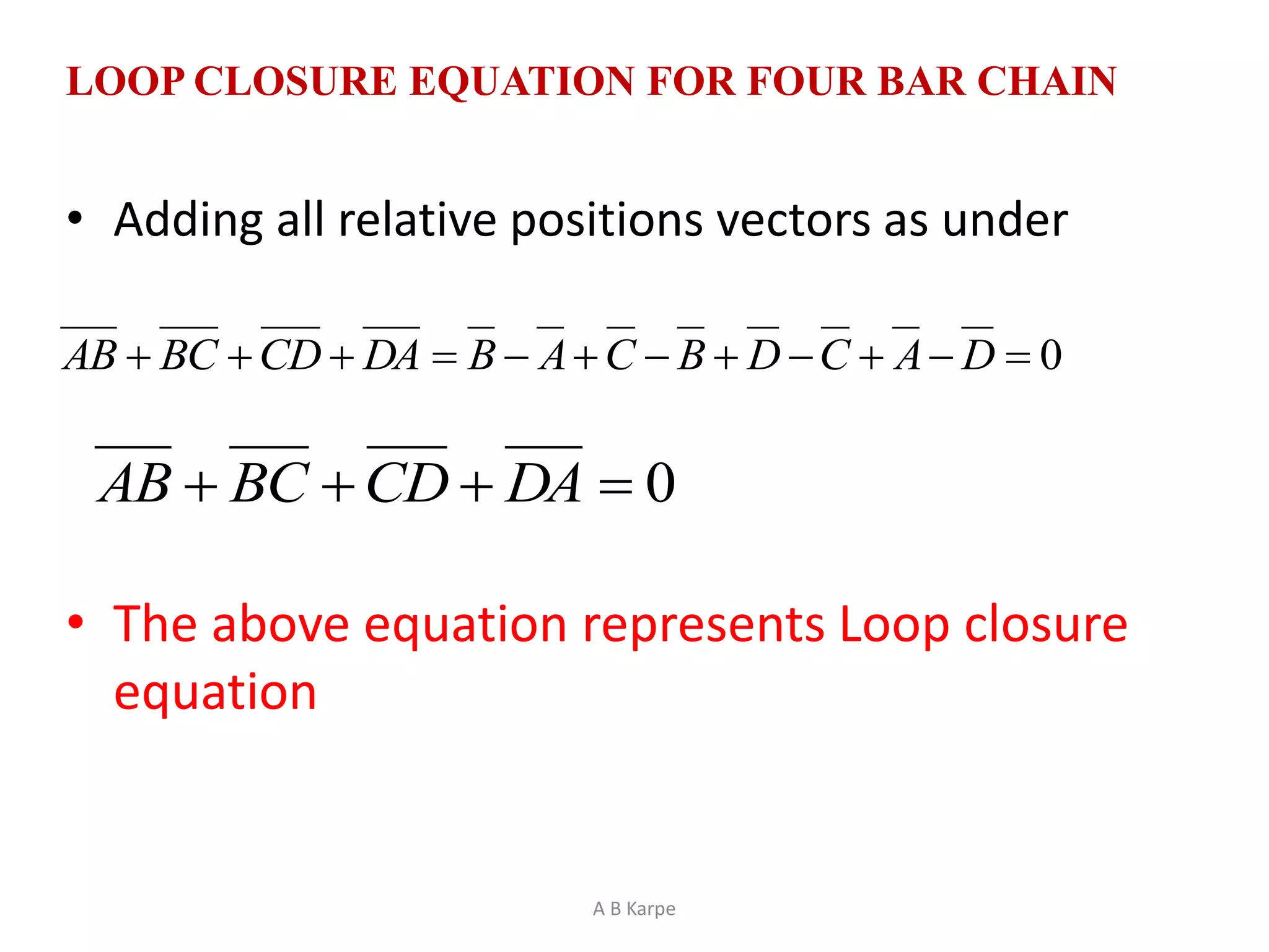 Kinematic analysis of mechanisms analytical methods | PPTX