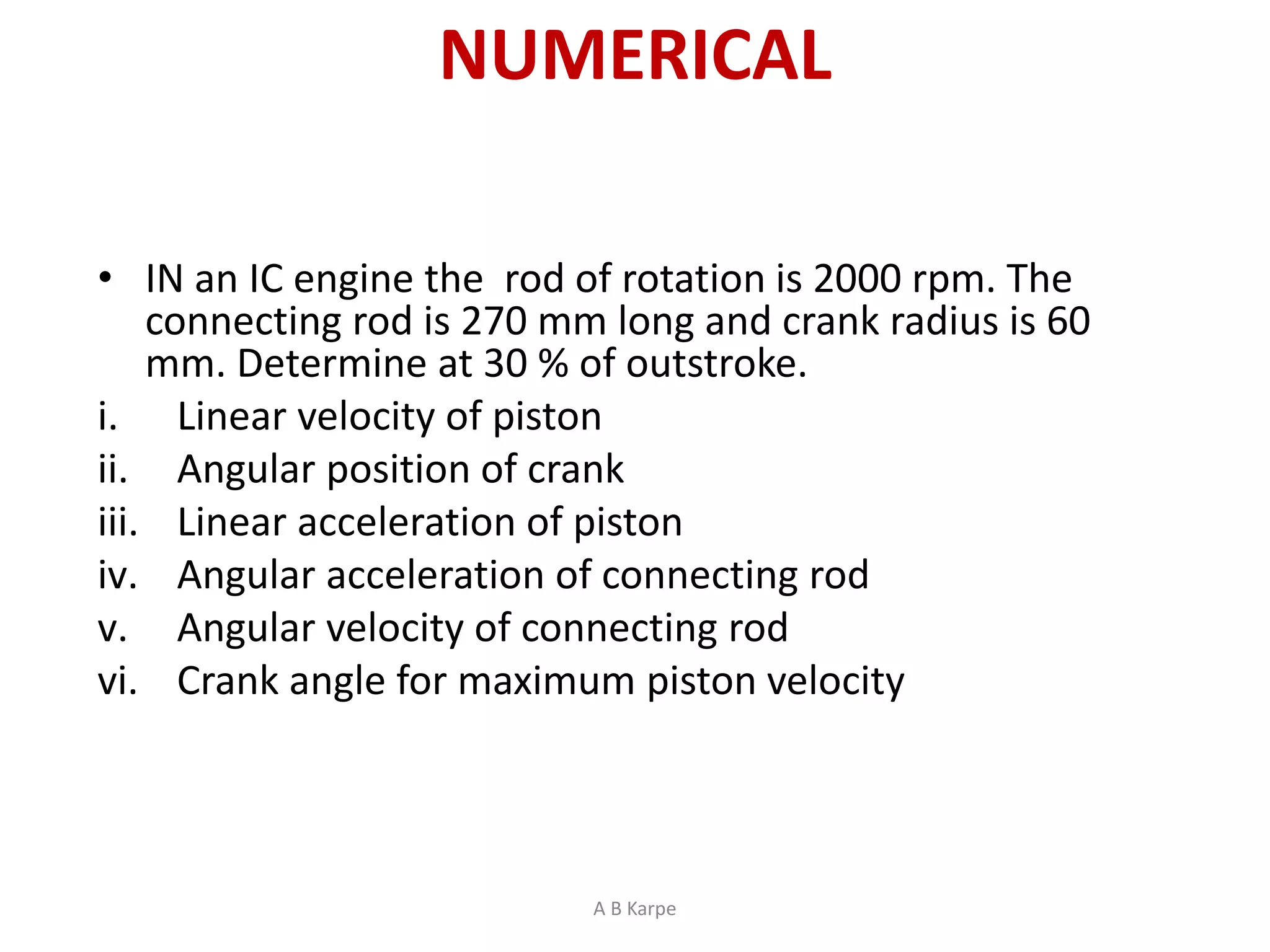Kinematic analysis of mechanisms analytical methods | PPTX