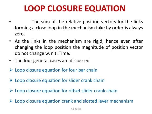 Kinematic analysis of mechanisms analytical methods | PPTX