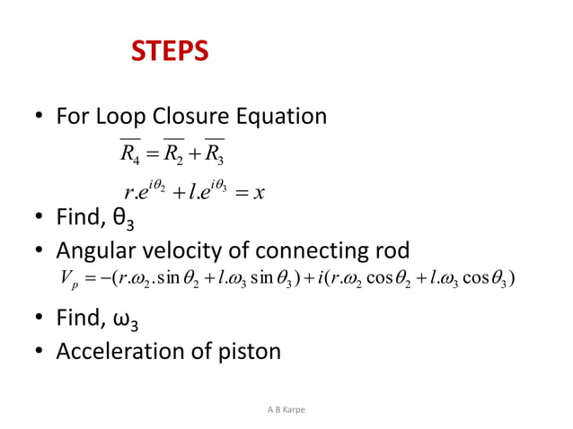 Kinematic analysis of mechanisms analytical methods | PPTX