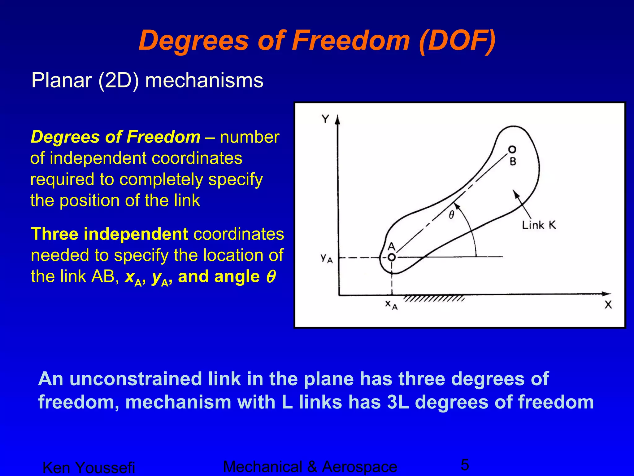 Kinematic diagrams & degrees of freedom | PPT